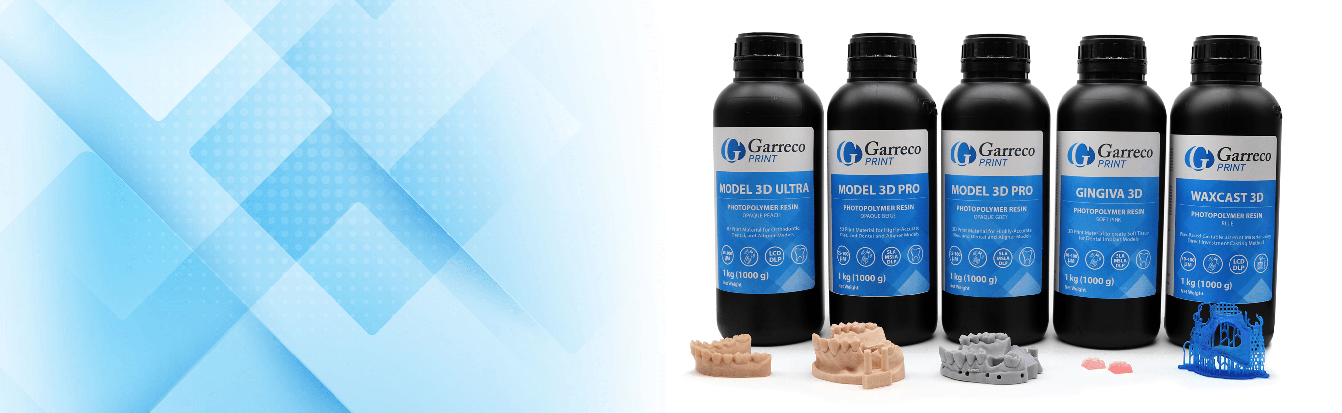 3D Resin Website Banner – Garreco™ Dental Lab Products